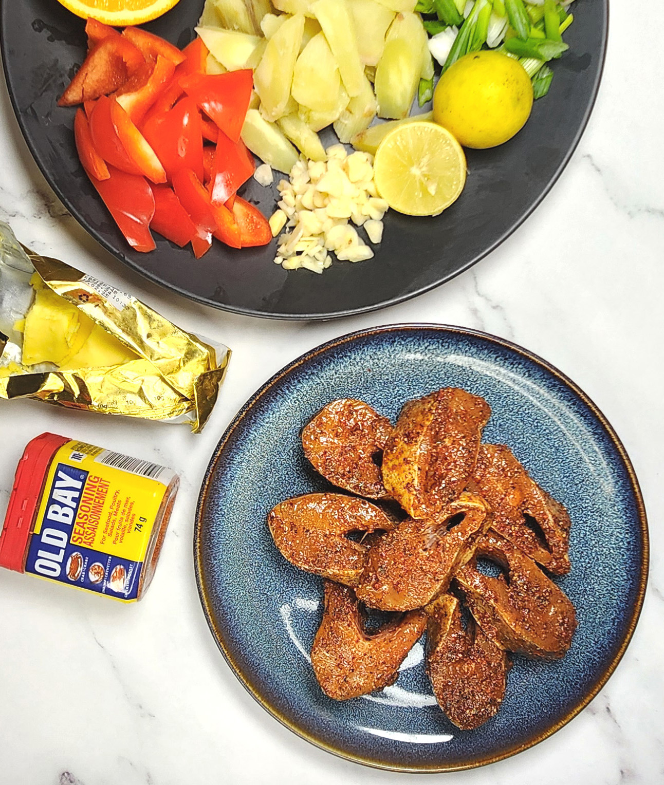 Cajun Style Blackened Fish and Sweet Potato Hash - Love from The Chef